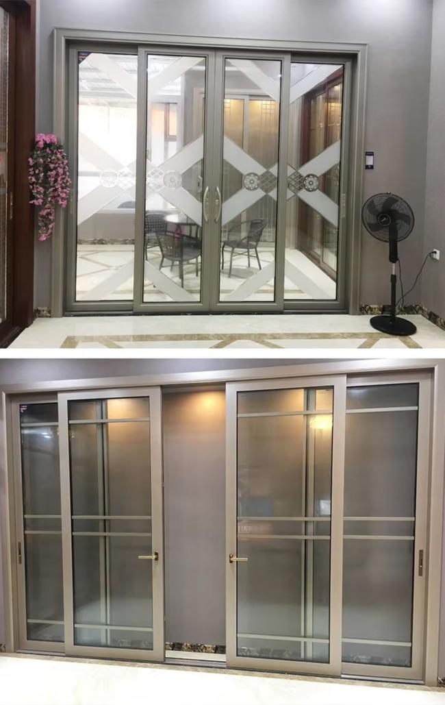 Three Rail Move Wholesale Price Family Villa Aluminum Sliding Door Broken Bridge Aluminum Sliding Door