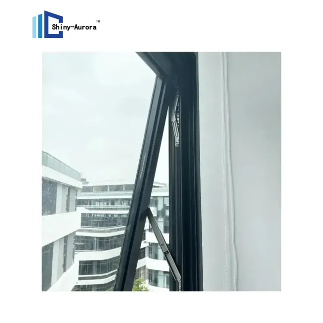 American Australian Standard Bathroom Awning Type Double Glazed Windows Aluminum Tempered Glass Awning