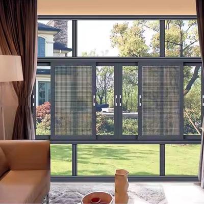 China Soundproof Double Tempered Glass Window , Aluminium Laminated Glass Sliding Window for sale