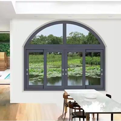 China Soundproof Double Tempered Glass Window , Aluminium Laminated Glass Sliding Window for sale