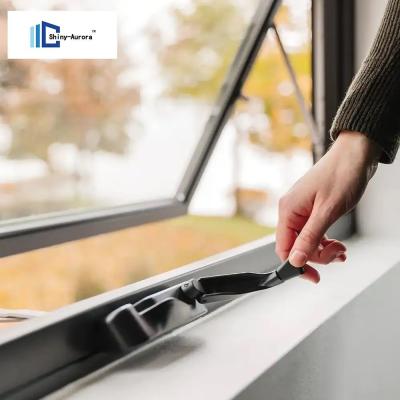 China Anti Theft Aluminum Top Hung Window Double Glazed Tempered Glass Window for sale
