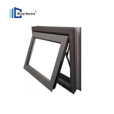 China Aluminium Alloy Top Hung Window , Push Out Awning Windows For Balcony for sale
