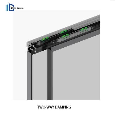 China Black Aluminum Sliding Glass Door for sale