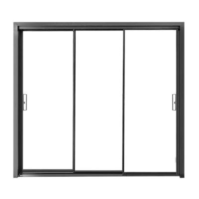 China Black Aluminum Sliding Glass Door for sale