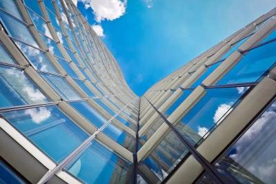 China Aluminum Frame Curtain Wall 6mm-12mm Clear Glass Curtain Wall for sale