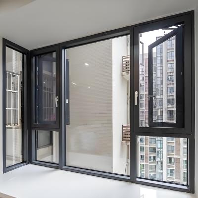 중국 최적의 성능을 위한 100mm 프레임 깊이 일체형 유리 커튼월 이중창 판매용