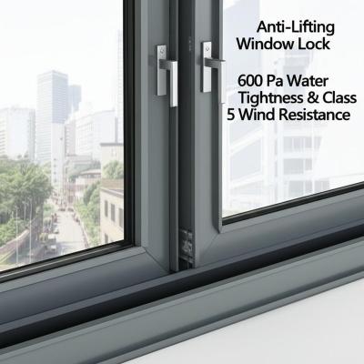 China Anti-Lifting Window Lock with 600 Pa Water Tightness & Class 5 Wind Resistance for sale