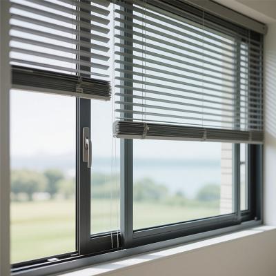 China Aluminum Windows with Blinds & Screens - Customizable, Energy-Efficient for Residential & Office Spaces for sale