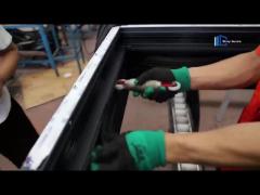 Glanzende aluminium schuifdeuren 2 mm horizontaal openingsraam Schuifdeur van glas