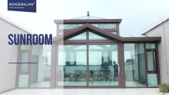 Villa giardino esterno in alluminio doppio strato vetro temperato isolamento termico solare scorrevole