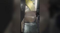 Hirono Large diameter cold saw blade cutting video