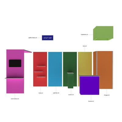 Cina la cabina portatile della fiera commerciale di 3x3 3x4 3x5 mura il sistema modulare del tessuto di SEG in vendita