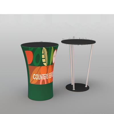 Cina 160g 230g Tension Fabric Portable Reception Desks Rectangle Pop Up Counter Case in vendita