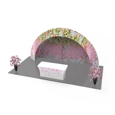 Cina la manifestazione triangolare della cabina della fiera commerciale del tessuto dell'arco 3D visualizza per la mostra in vendita