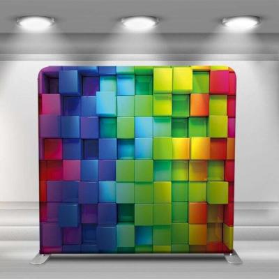 China Tension Fabric Pillow Case Photo Backdrop Straight Durable Lightweight 7.6ft for sale