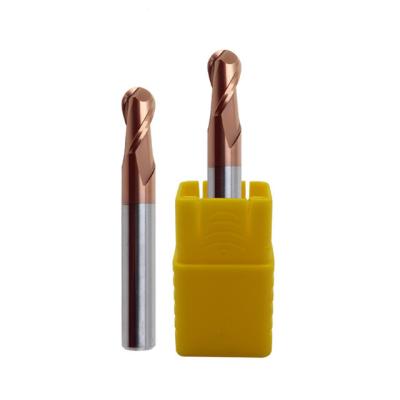 China BMR TOOLS 2flute solid carbide ball nose for metal milling original HRC55 for sale