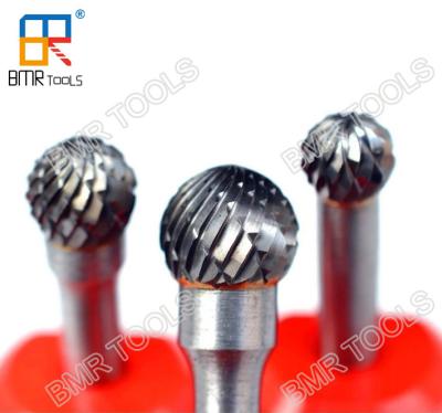 China BMR TOOLS Dia 16mm Tungsten Solid Carbide Rotary Burrs D Type Conical Ball Burrs for sale