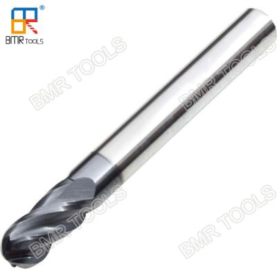 China BMR TOOLS Excellent HRC45 4Flute Ball Nose 10 x 75mm for CNC Machine work Black Coating for sale
