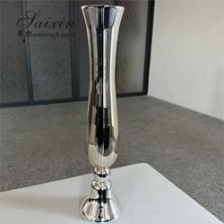 Cina Wholesale Tall Wedding Decoration Centerpiece Gold Glass Wedding Flower Vase in vendita