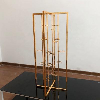 中国 金色の結婚式花スタンド 黒色ディスプレイ 床 キャンドルスタンド テーブル メタルキャンドル 販売のため