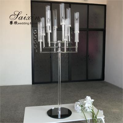 China 13 Armas Cristal Vidro Candelabro Central Casamento 150cm à venda
