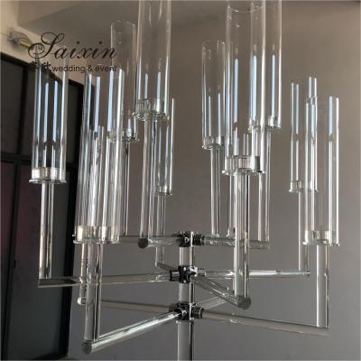 China 13 Armas Cristal Vidro Candelabro Central Casamento 150cm à venda