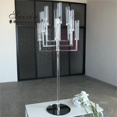 China 13 Armas Cristal Vidro Candelabro Central Casamento 150cm à venda