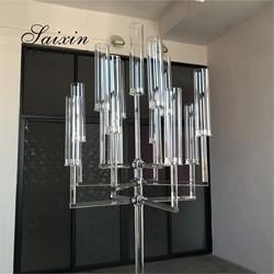 China 13 Armas Cristal Vidro Candelabro Central Casamento 150cm à venda