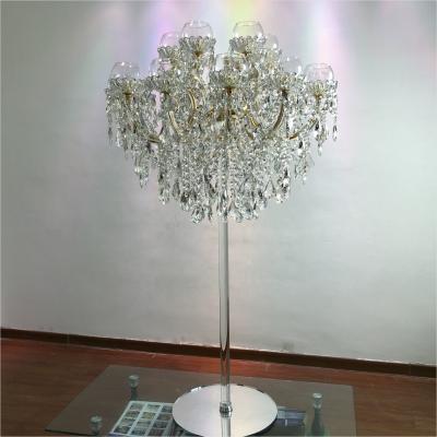 China Bling crystal chandeliers 18 arms candelabra wedding centerpieces for tables for sale