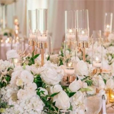 China Hot ! Factory custom 3 piece in set Single gold metal candlestick for sale