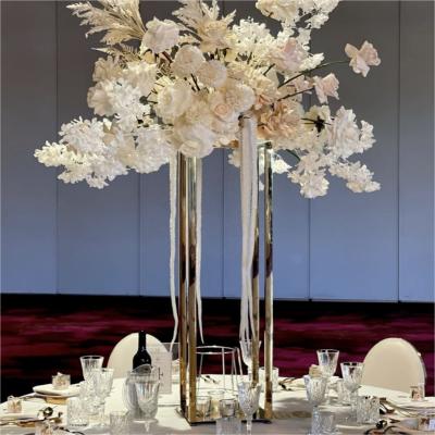 中国 ZT-369 ホットセール 結婚式の装飾のための正方形金属の花スタンド 販売のため