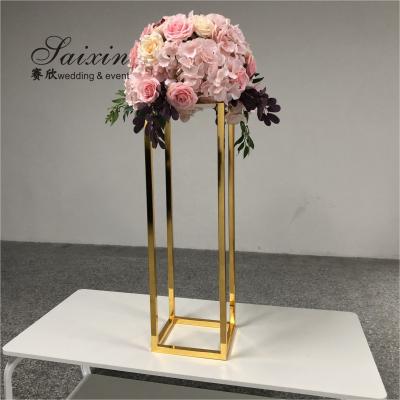 中国 ZT-369 ホットセール 結婚式の装飾のための正方形金属の花スタンド 販売のため