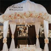 China Telescopic Wedding Mandap Backdrop Frame - Adjustable 7-12 Foot Metal Pipe Stand for Events for sale