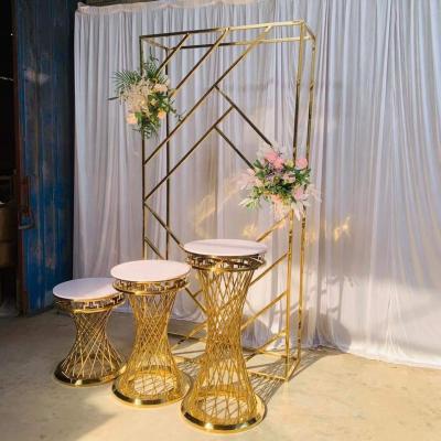 Cina Hot sale White metal arch wedding Backdrop  For Wedding Decoration stage Party in vendita