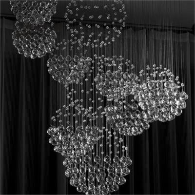 China Glass Crystal Bead Curtains Ceiling Hanging With Crystal Ball Event Drape Wedding Decoration for sale