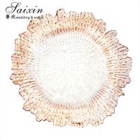 China 33cm Transparent Acrylic Wedding Charger Plates - Clear Plastic Table Decor for Events & Parties for sale