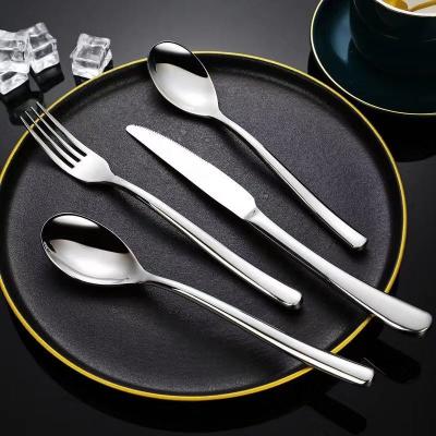 中国 Wholesale set stainless steel gold  knife spoon fork cutlery sets for wedding event 販売のため