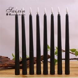 중국 Factory wholesale remote control black LED acrylic plastic thin taper candles for Parties 판매용