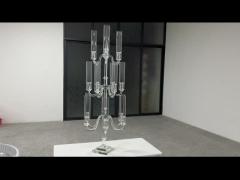 15 Arms Candle holders glass hurricanes candelabra for wedding centerpieces