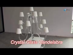 Crystal Candelarba met schaduw kaarshouder voor middelstukken