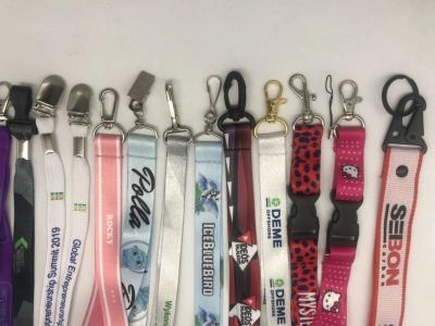 Cina Schermo Logo With Metal Lock di Lanyard For Id Cards Silk della cinghia del collo di promozione in vendita