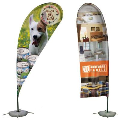 Cina Vetroresina impermeabile Aliminium Palo delle bandiere 40x190cm della piuma della spiaggia in vendita