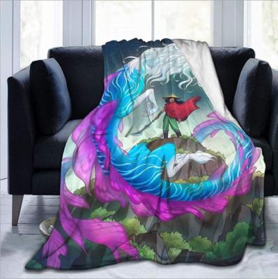 Cina Progettazione su misura Digital che stampa la coperta della flanella del poliestere in vendita