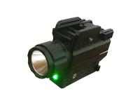 China Compact Tactical Rail Mount Flashlight 500 Lumen 200m Beam 25 Hour Runtime with Strobe Function for sale