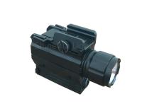China Compact Tactical Rail Mount Flashlight 500 Lumen 200m Beam 25 Hour Runtime with Strobe Function for sale