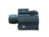 China Compact Tactical Rail Mount Flashlight 500 Lumen 200m Beam 25 Hour Runtime with Strobe Function for sale