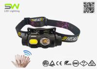 China Versatile Touchless Sensor Head Torch 350 Lumens Magnetic Tail COB Flood Beam USB-C Rechargeable for sale