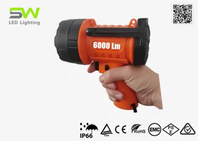 China Compact 6000 Lumens Rechargeable LED Spotlight IP66 For Marine Site for sale