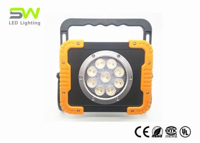 China IP65 9x3W Portable LED Flood Lights With Handle And Rotatable Magnet Stand for sale