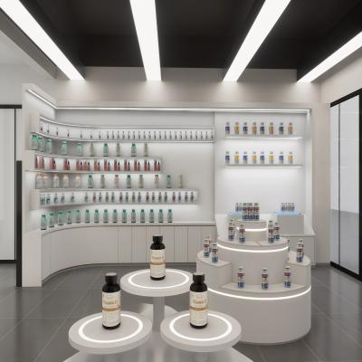 China Modern Pharmacy Wall Display Cabinets and Wooden Medical Shelving for Retail Drugstore Interior Fixtures for sale